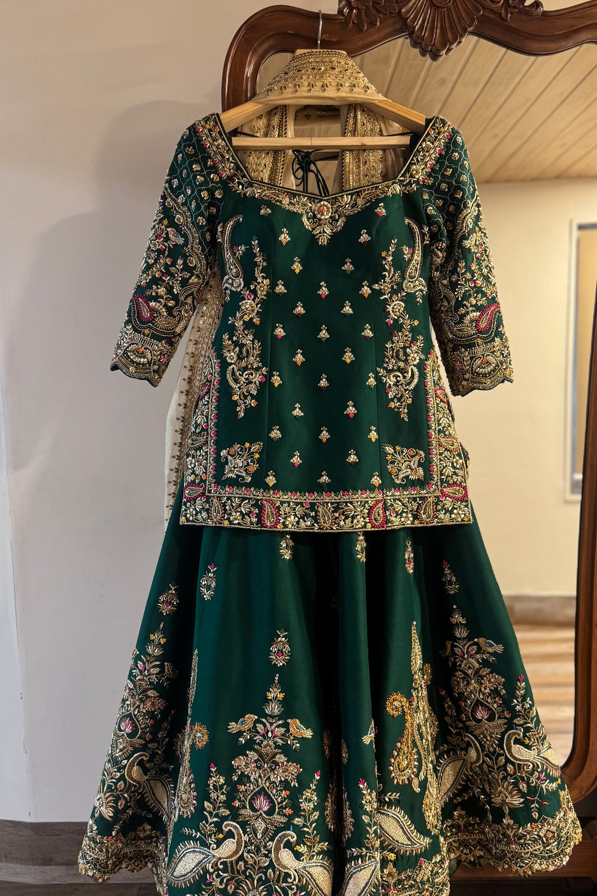 Emerald Peacock Gharara – Pitambara